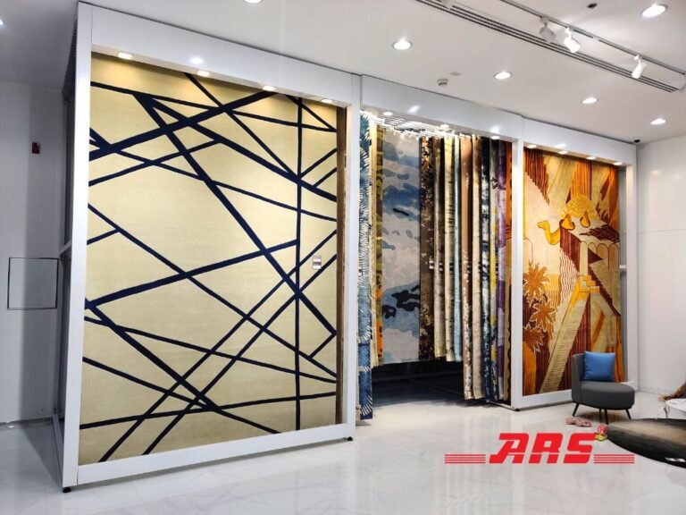 Carpet Sliding Display Stand SSSCH+ WHITE - ARS Display Systems