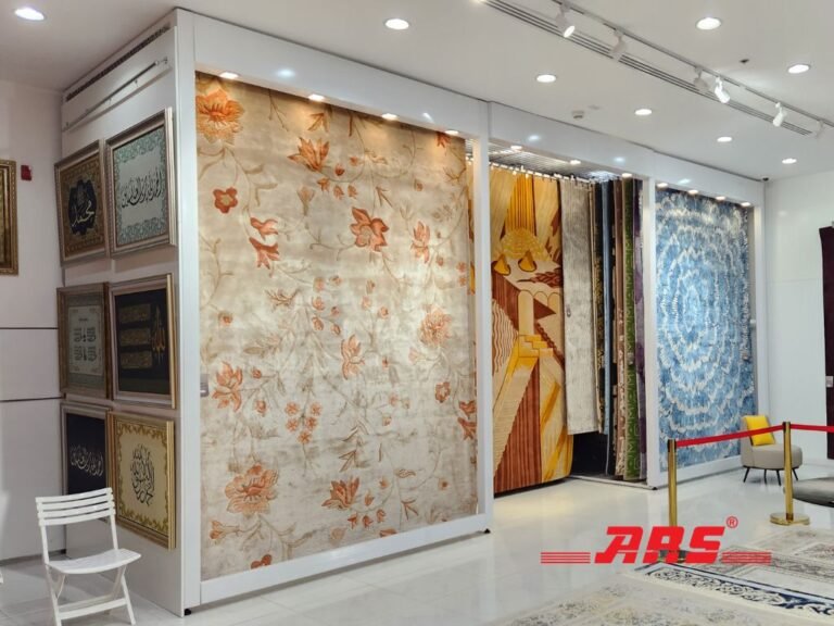 Carpet Sliding Display Stand SSSCH+ WHITE - ARS Display Systems