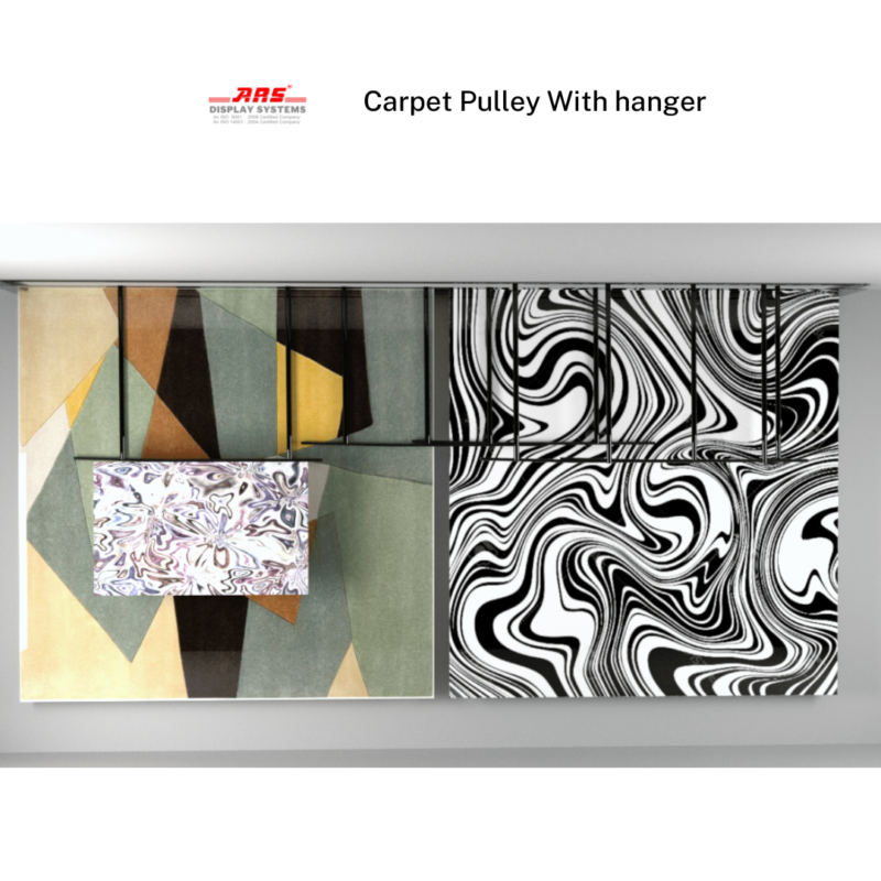 Carpet Pulley with Hanger 7 carpets different sizes - ARS Display Systems